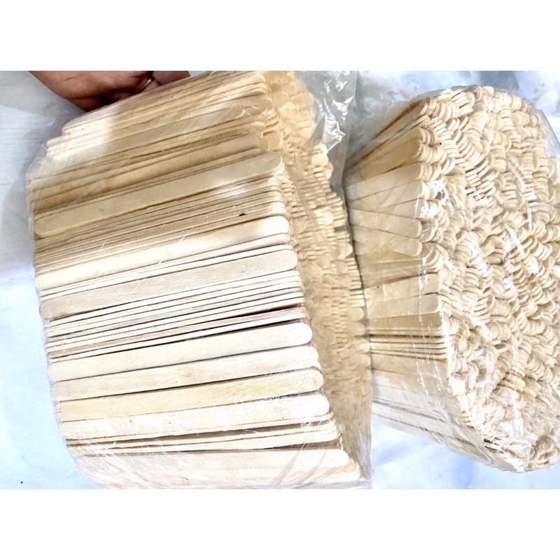 1kg que kem gỗ, que đè lưỡi trang trí handmade(que to, que nhỏ ...
