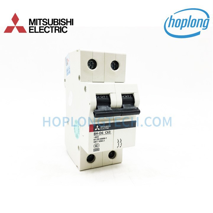 BH-D6 2P 63A Cầu dao tự động MITSUBISHI 2 pha 63A dòng cắt 6kA | Shopee Việt Nam