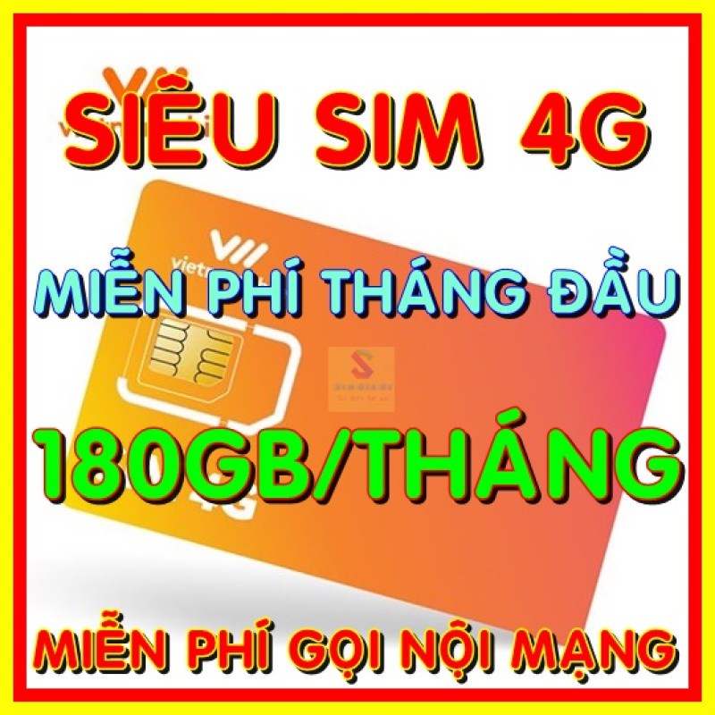 Sim 3G 4G VN 6Gb tốc độ cao/ ngày, sim mạng internet miễn phí gọi điện ...