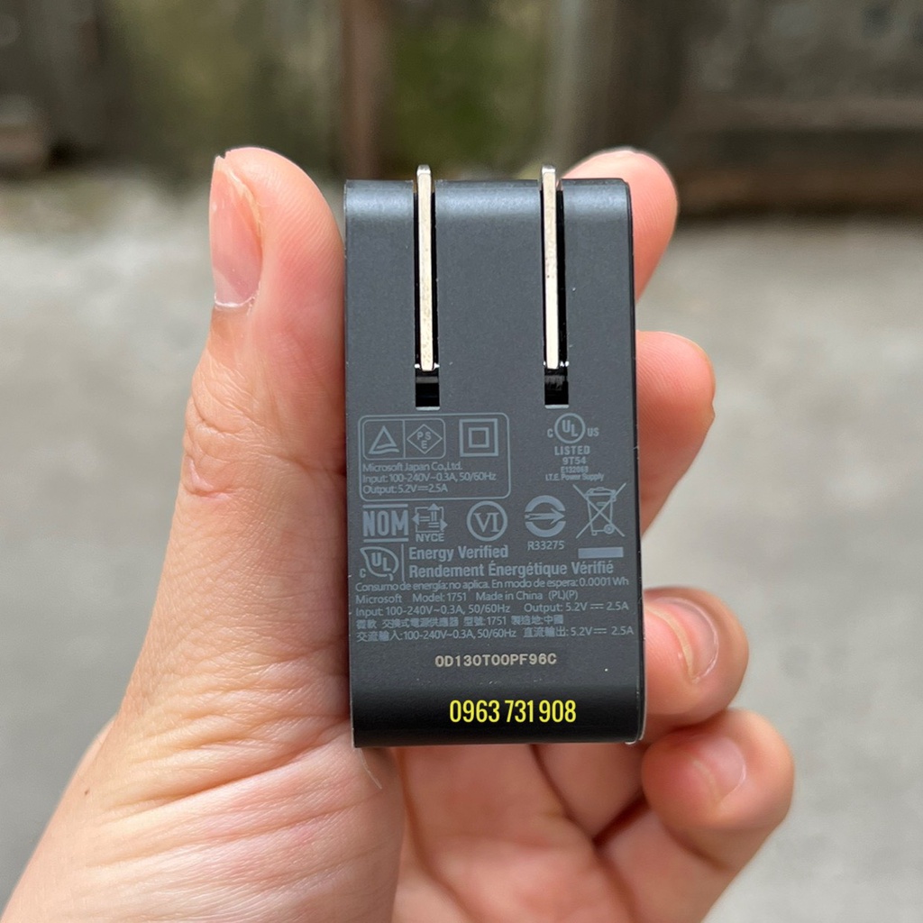 SẠC ADAPTER MICROSOFT 5.2V- 2.5A (SURFACE 3) | Shopee Việt Nam
