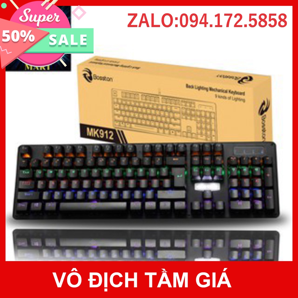 Bàn phím Bosston MK 912 Phím Cơ Led RGB Chuyên Game USB Chính Hãng | Shopee Việt Nam