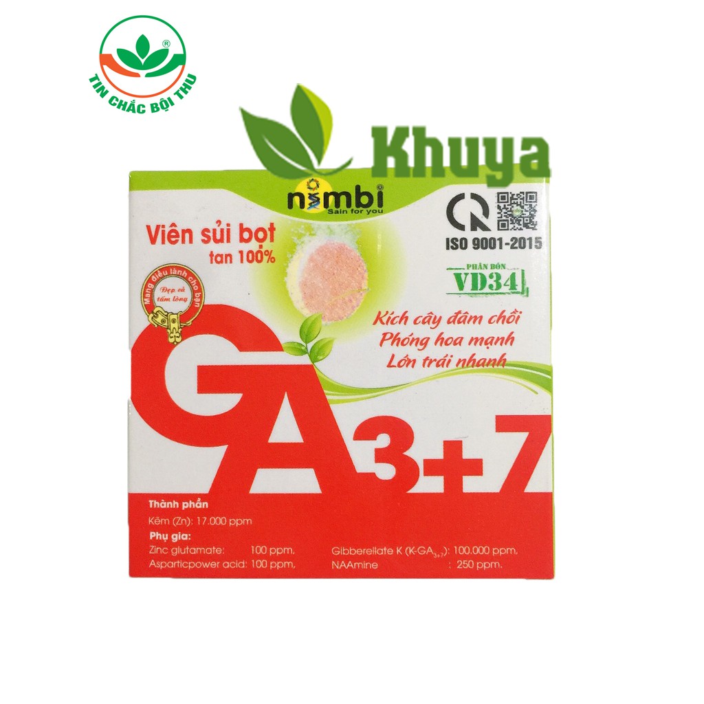 Viên sủi Ga3+7 hoăc Ga4+7 viên 4,5gr Lớn trái Kích chồi Vọt hoa | Shopee Việt Nam