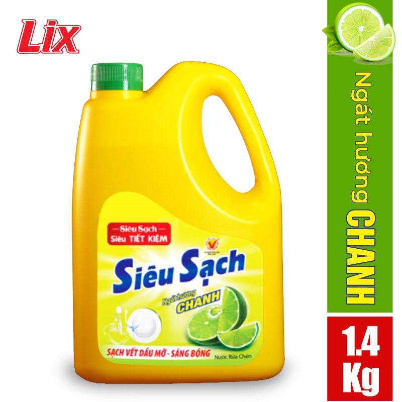 Nước rửa chén LIX siêu sạch hương chanh 1.4kg NS140 | Shopee Việt Nam