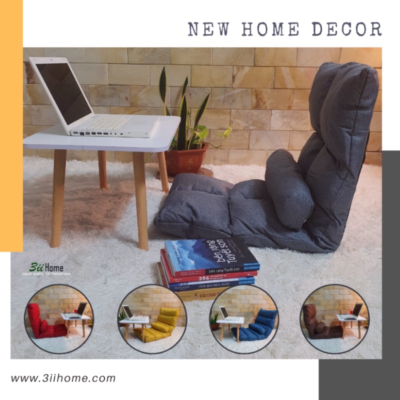 Ghế bệt tựa lưng Ghế tatami 3II HOME đa năng lưng ghế lớn điều chỉnh đa ...