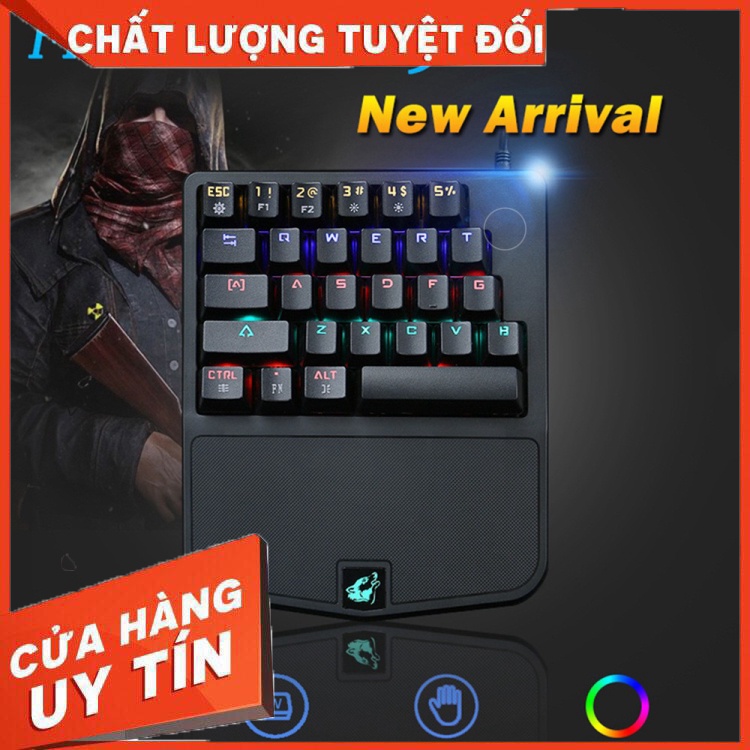 [HDMusictechnology] Bàn phím cơ 1 tay Free Wolf K9 Gaming Bàn Phím cho ...