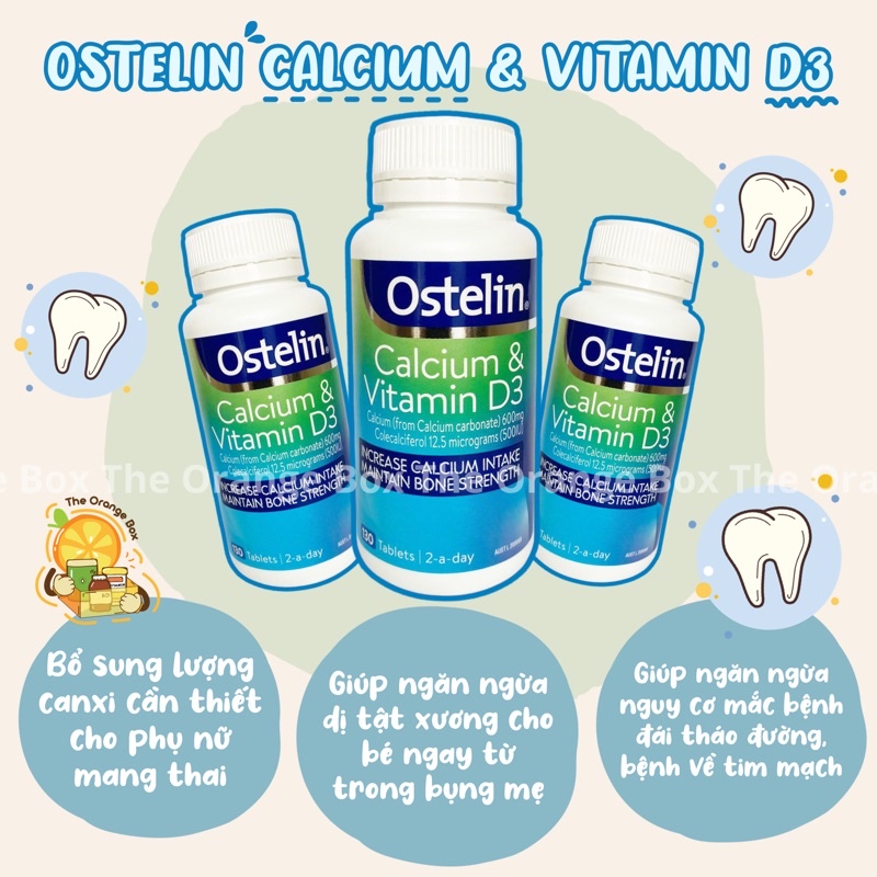 VIÊN UỐNG BỔ SUNG CANXI VÀ D3 - OSTELIN CALCIUM & VITAMIN D3 | Shopee Việt Nam