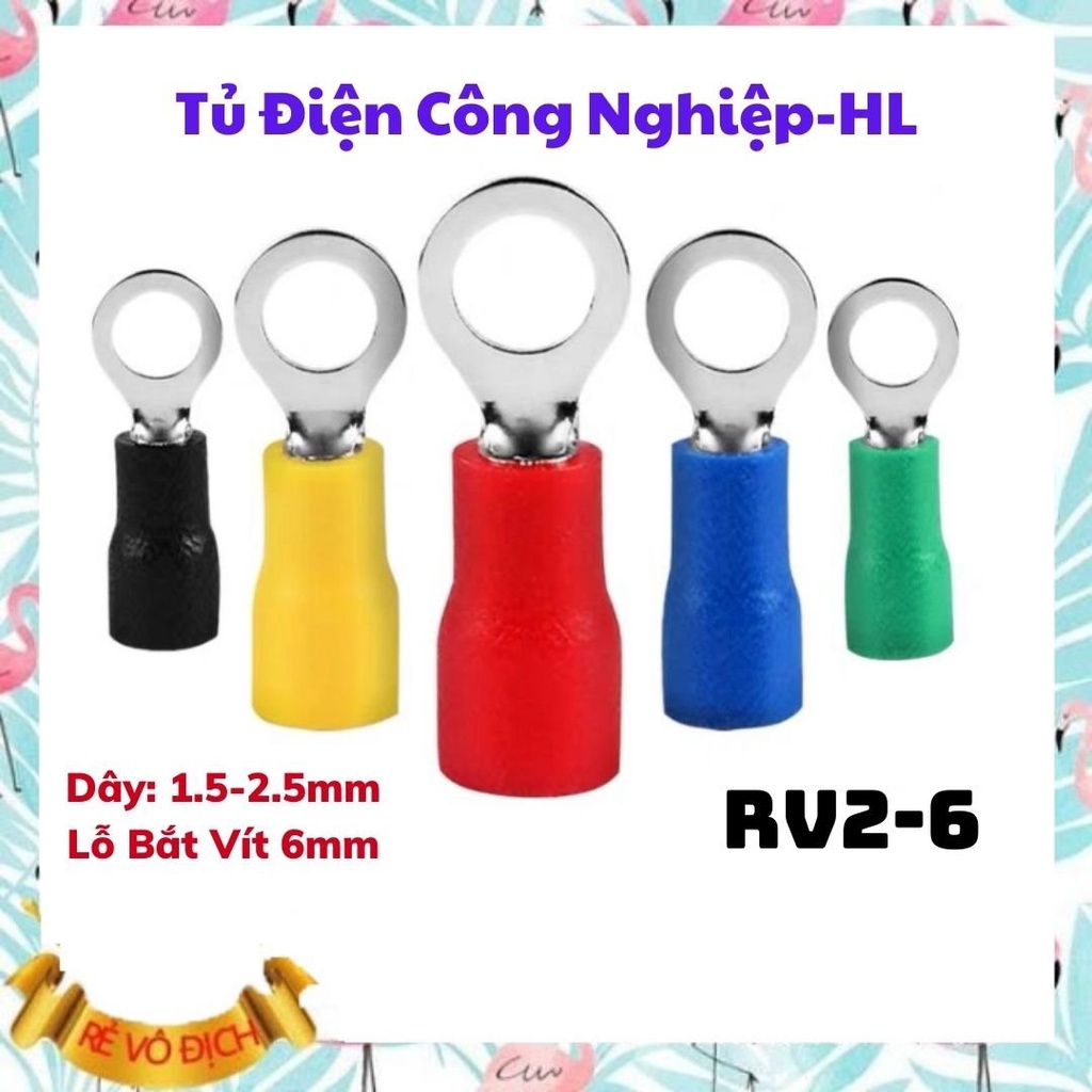 100 Đầu cos rv2-6, cos tròn 2-6, RV2-6, RNB2-6 [Cốt Đồng] | Shopee Việt Nam