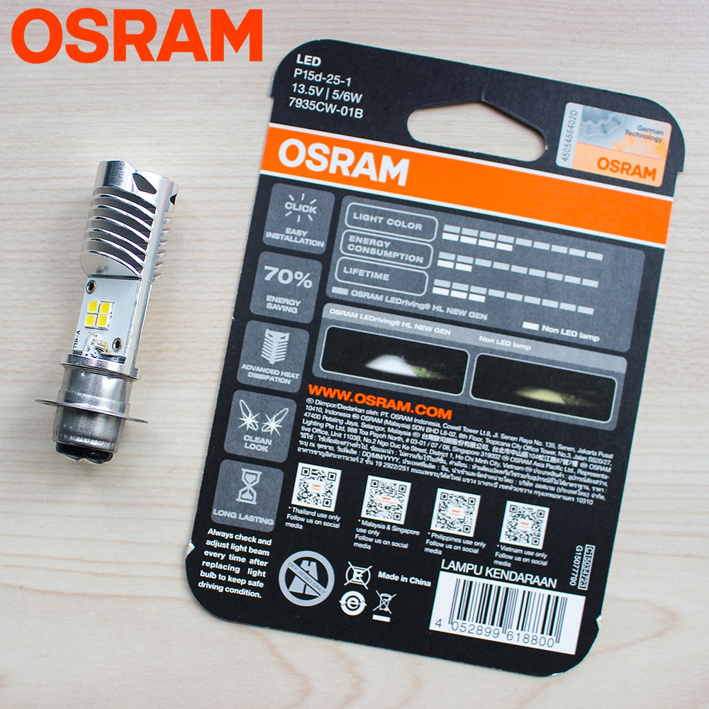 Bóng đèn LED OSRAM T19 xe Dream, Wave, Air Blade 110 Thái tăng sáng trắng (7935CW) | Shopee Việt Nam