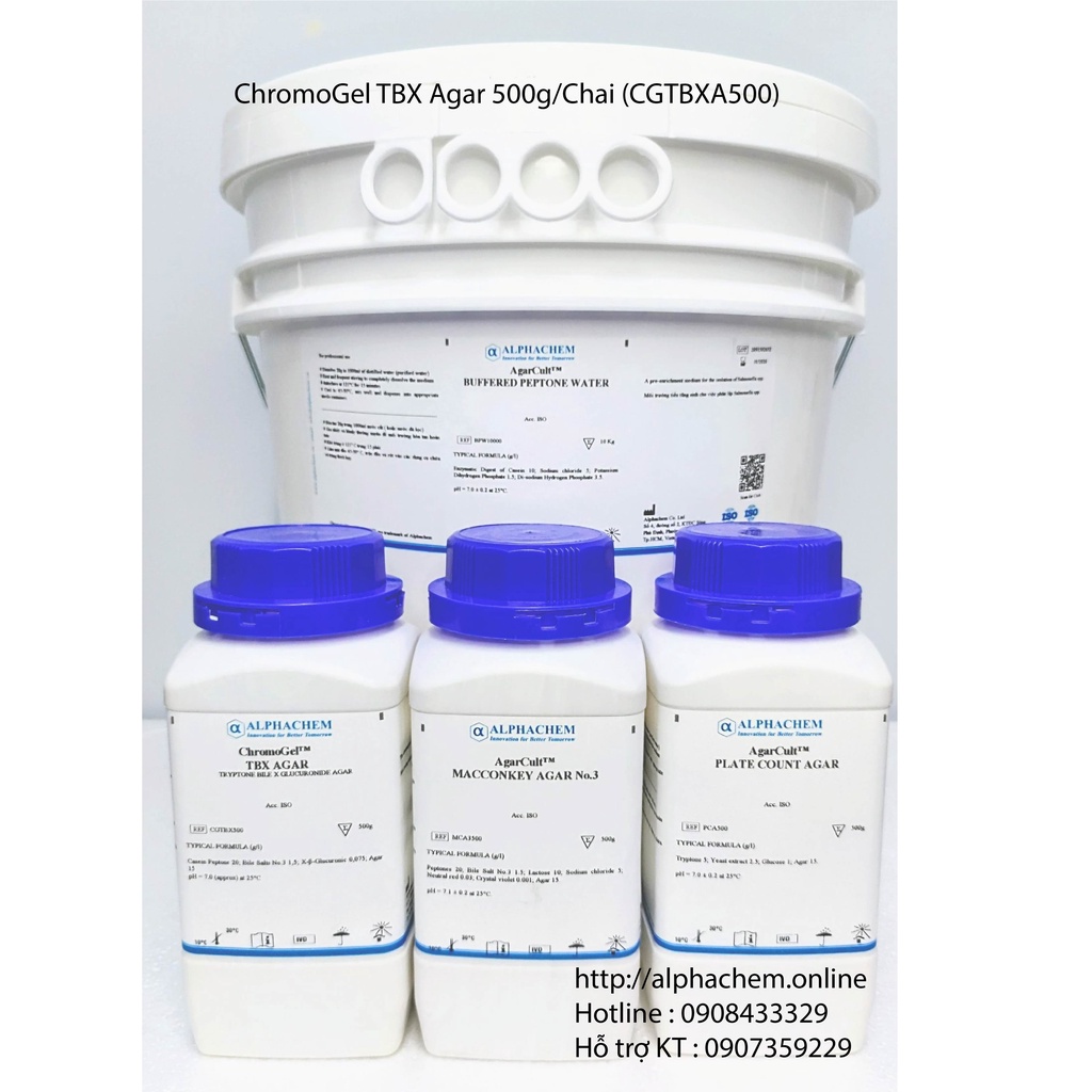 Môi trường nuôi cấy vi sinh ChromoGel TBX Agar/ Dạng bột đông khô 500g/Chai (CGTBXA500)/sx bởi ...