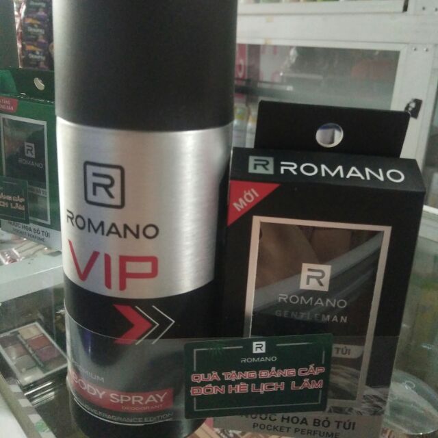 Xịt khử mùi Romano Vip 150ml tặng nước hoa bỏ túi | Shopee Việt Nam