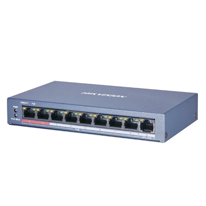 Switch chia mạng POE 9 cổng, 1 cổng Uplink HIKVISION DS-3E0109P-E/M(B ...