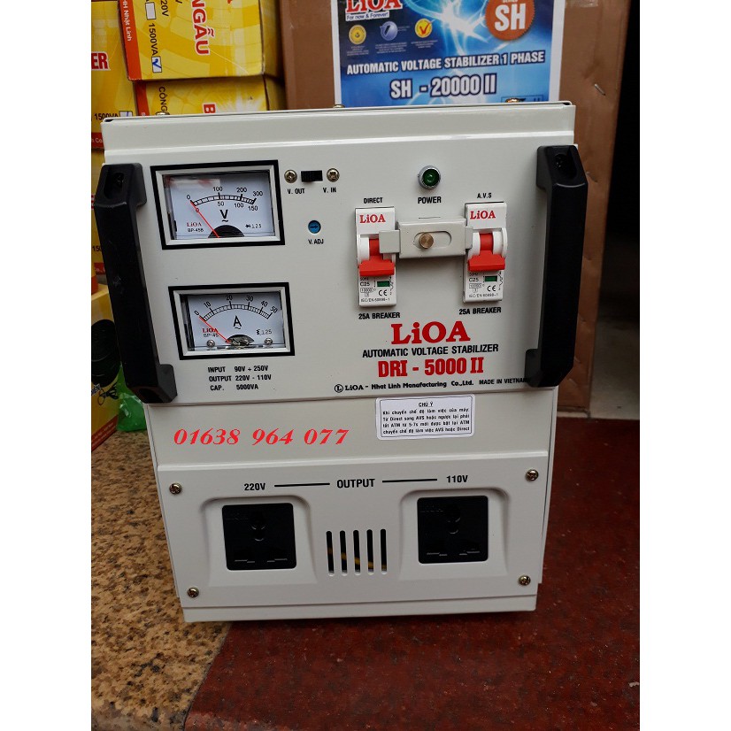 Ổn áp LiOA 5KVA DRI-5000 II dải 90V-250V thế hệ mới dây đồng nguyên chất | Shopee Việt Nam