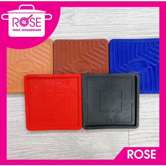 Đế Lót Ly Vuông Nhựa Dẻo RICO - LÓT LY VUÔNG RICO Cao Cấp 9cm tiện lợi ...