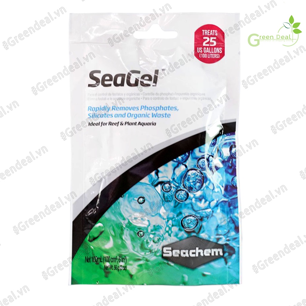 SEACHEM - SeaGel (Túi 100 ml) | Vật liệu lọc khử màu, Phosphate và kim ...