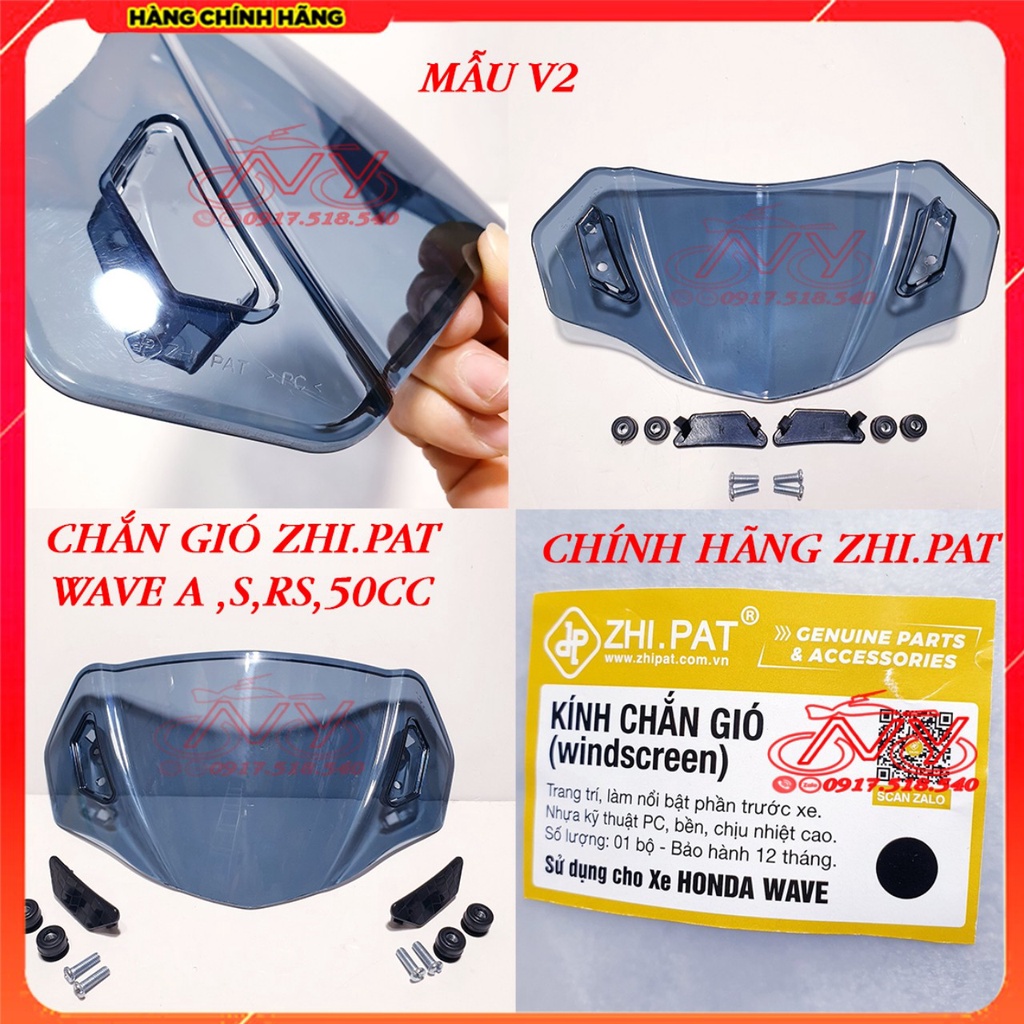 Kính chắn gió Zhipat cho Exciter 150/135, Wave A 110/100, Wave RSX ...