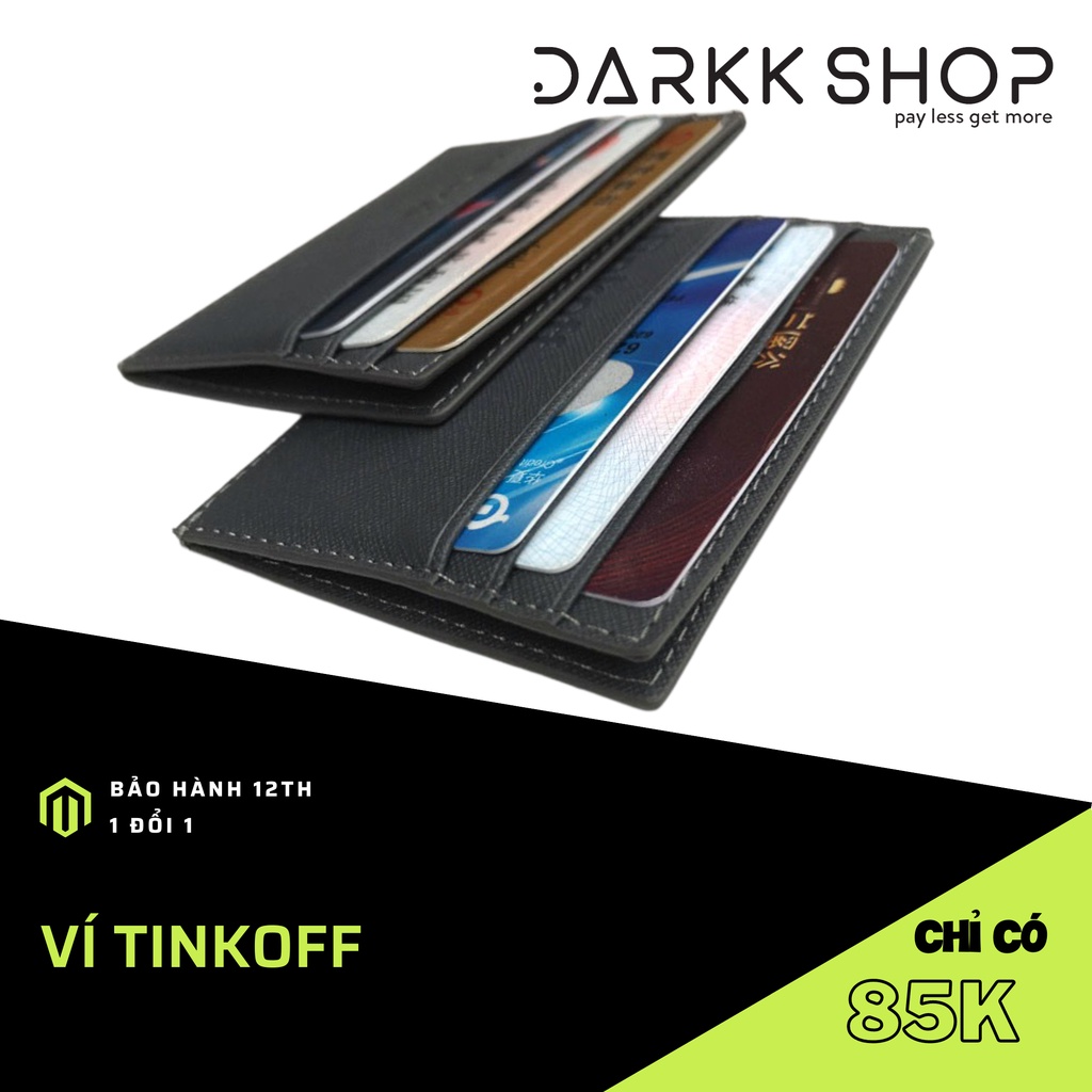 Ví da mini nam nữ cầm tay đựng thẻ Card Holder TinkOff - Darkk Shop | Shopee Việt Nam