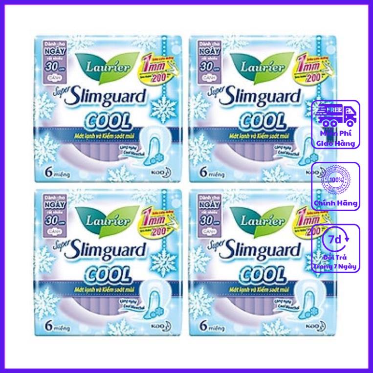 [COMBO 4 GÓI] Băng Vệ Sinh Laurier Super Slimguard Cool Mát Lạnh và ...
