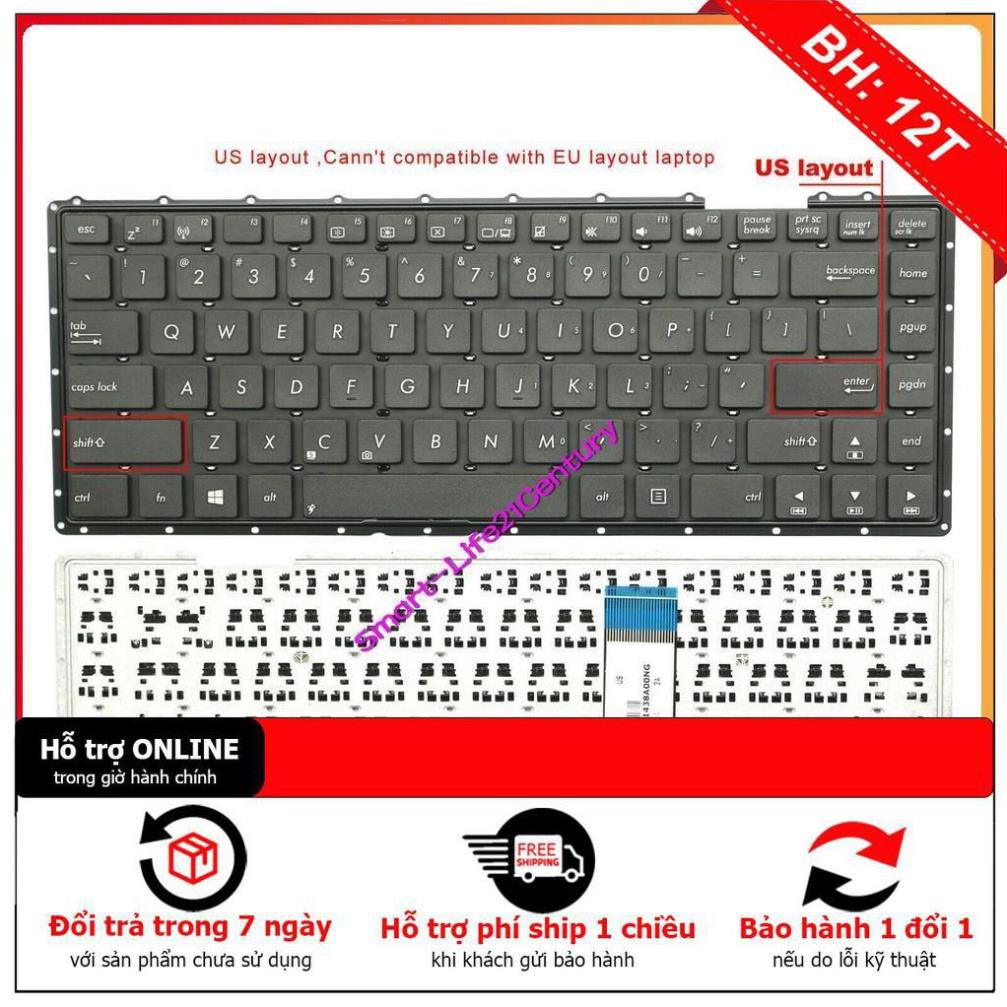 [BH 12TH] [Mã ELFLASH3 hoàn 10K xu đơn 20K] ⚡Bàn phím laptop Asus A456U ...