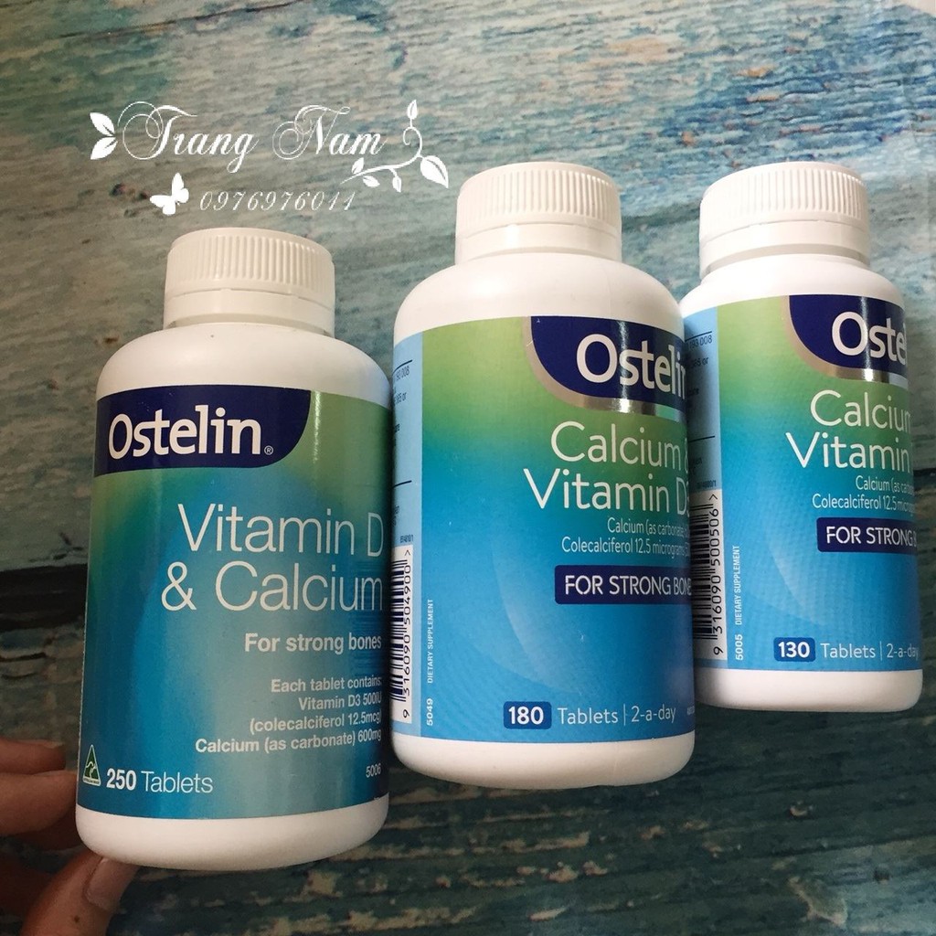 Vitamin Ostelin canxi - Vitamin D3 Calcium & Vitamin D3 130/300 viên của Úc | Shopee Việt Nam