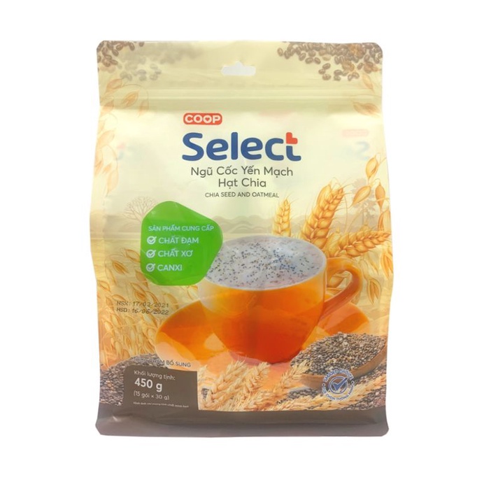 [DATE MỚI] BỘT NGŨ CỐC YẾN MẠCH HẠT CHIA SELECT 450G | Shopee Việt Nam