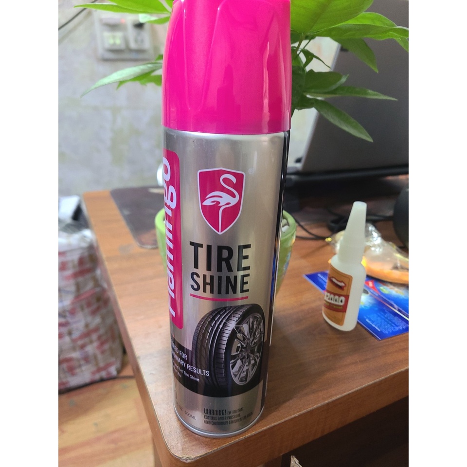 Xịt Dưỡng Bóng Lốp Và Phục Hồi Nhựa Đen cho ô tô Flamingo F010 - Bình ...