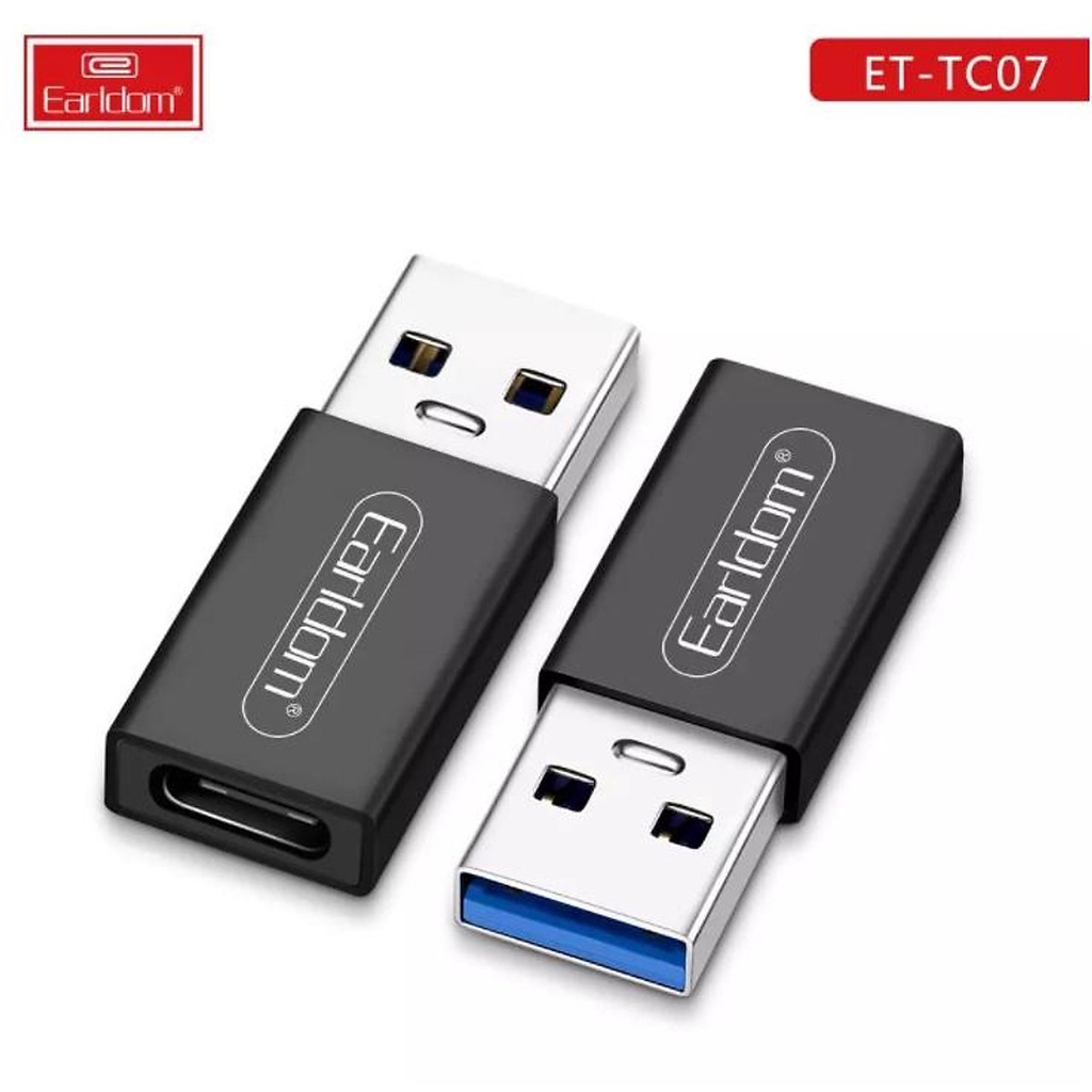 Jack Chuyển Type C sang USB Earldom ET-TC07 chuyển đổi từ cổng USB Type- A sang USB Type- C ...
