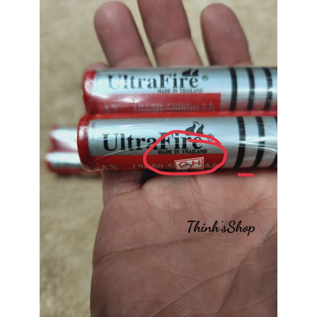 Pin sạc 18650 đầu lồi Ultrafire 5.800mAh 4.2V li-ion - Made iin ...