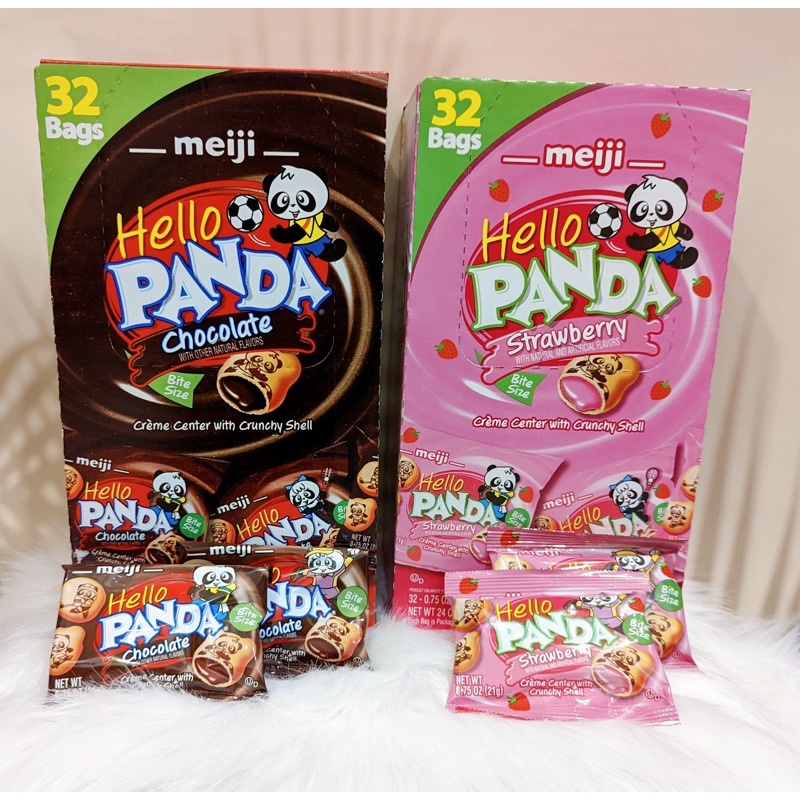 [HÀNG MỸ] Bánh gấu Meiji Hello Panda nhân Socola gói 21gr. | Shopee ...
