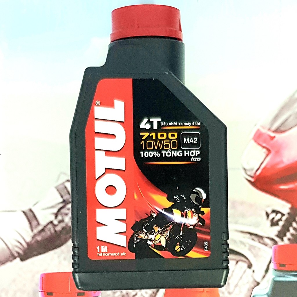 Nhớt cho xe máy,mô tô phân khối lớn Motul 7100 4T 10W50 + Tặng bàn chải vệ sinh sên 3D chuyên ...