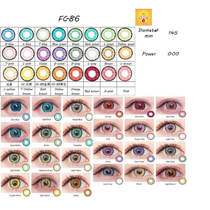 Lens cosplay FC - 86 (12 màu ảnh trái) | Shopee Việt Nam
