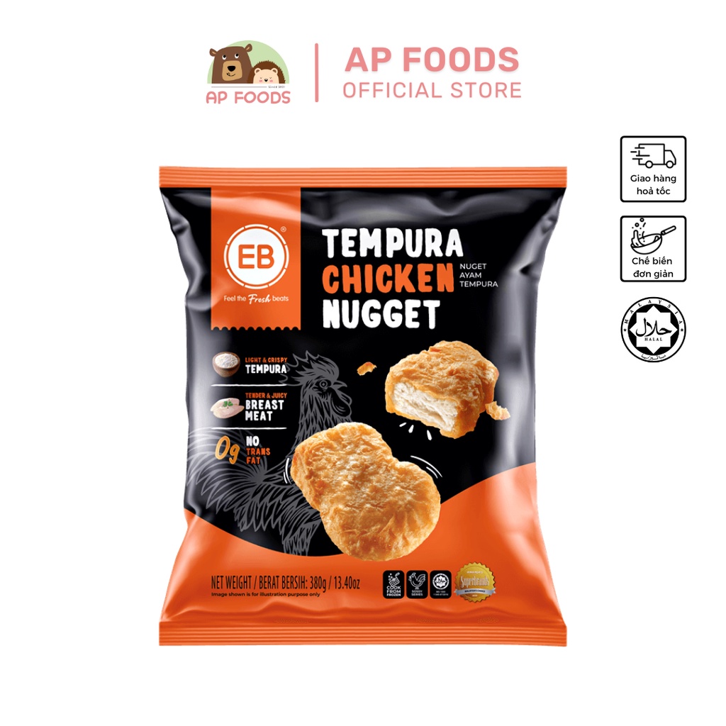 Gà viên tẩm bột EB 380g Malaysia - Tempura Chicken Nugget | Shopee Việt Nam