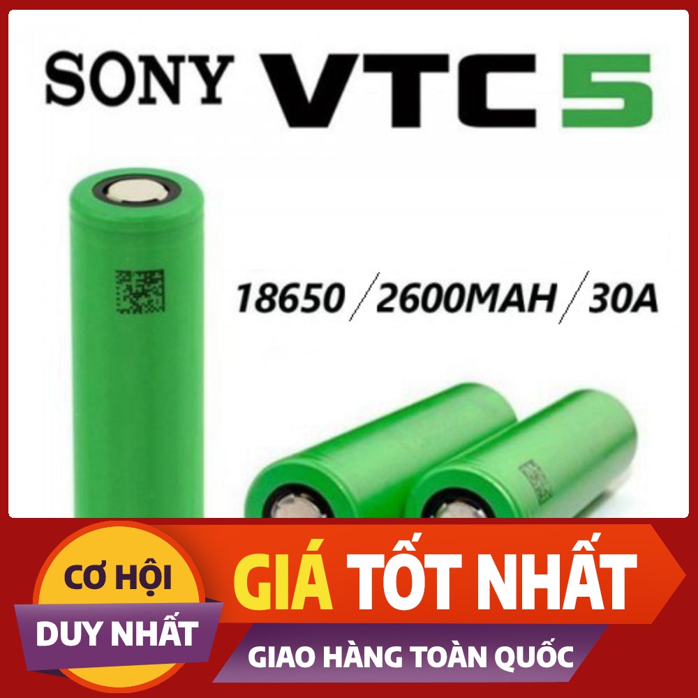 (GIÁ SẬP SÀN) Pin Sony 3.7v 18650 VTC5 2600mAh Dòng Xả 30A - Giá 1 viên | Shopee Việt Nam