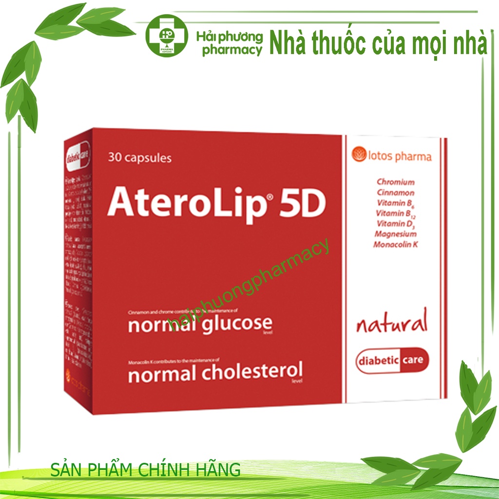 AteroLip 5D 30 viên giúp cải thiện đường huyết , chỉ số cholesterol ...