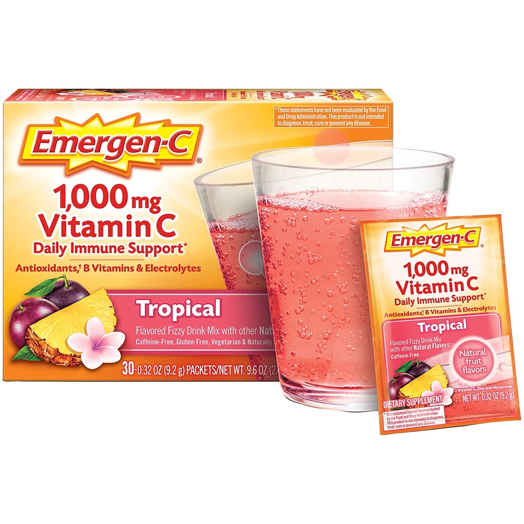 Emergen-C 1000mg Vitamin C Powder - Bột Vitamin C hòa tan 1000mg (nhiều ...