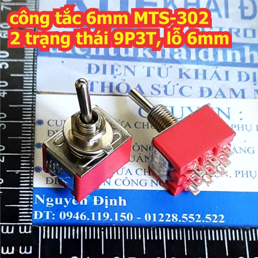 công tắc gạt MTS-303 9 chân 3 trạng thái 9P3T, lỗ 6mm kde3333 | Shopee ...