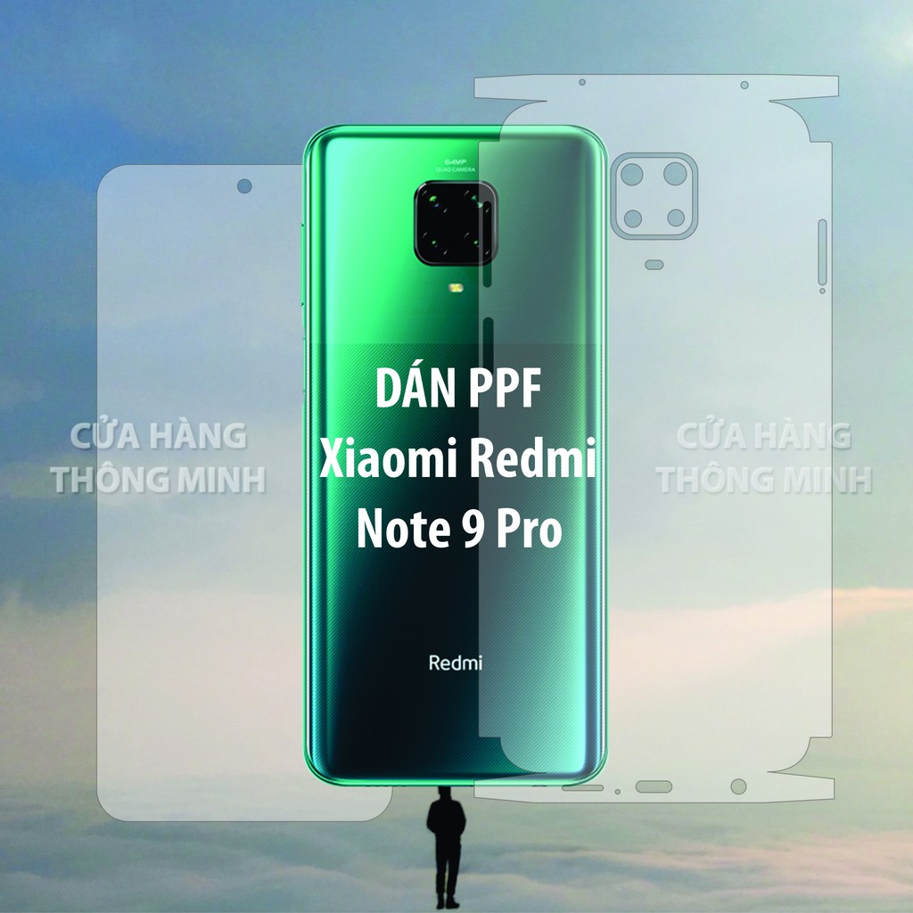 Tấm dán Xiaomi Redmi Note 9 Pro dán PPF mặt trước, dán mặt sau, dán màn ...