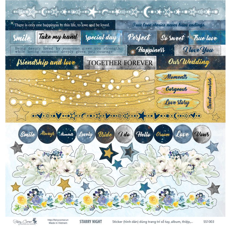 STICKER STARRY NIGHT (30CM X 30CM) | Shopee Việt Nam