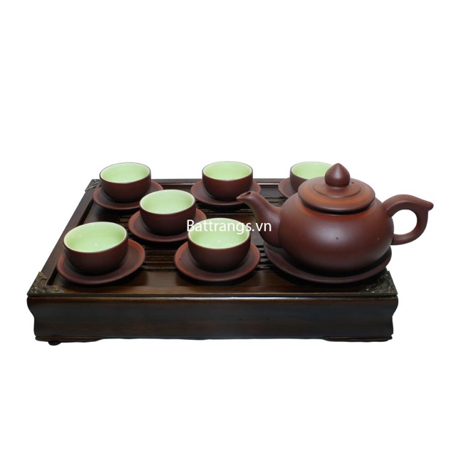 Ấm chén tử sa màu nâu Bát Tràng | Shopee Việt Nam