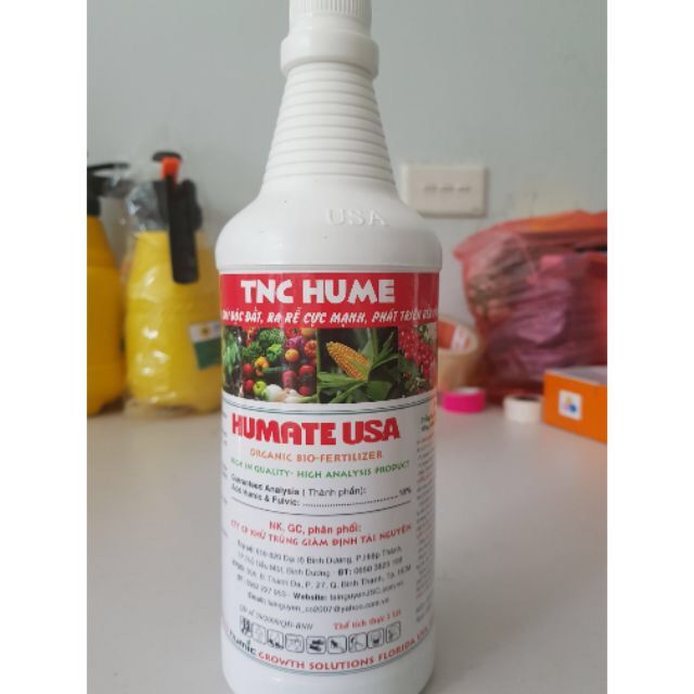 Phân bón lá bón rễ Humate USA chai 1 lít | Shopee Việt Nam