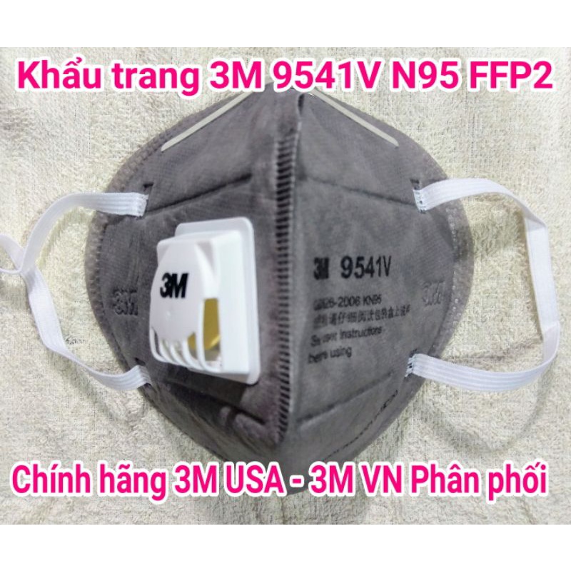 Khẩu trang 3M 9541V - 9542V chuẩn N95 FFP2 có van thở chính hãng Mỹ, 3M VN phân phối | Shopee ...
