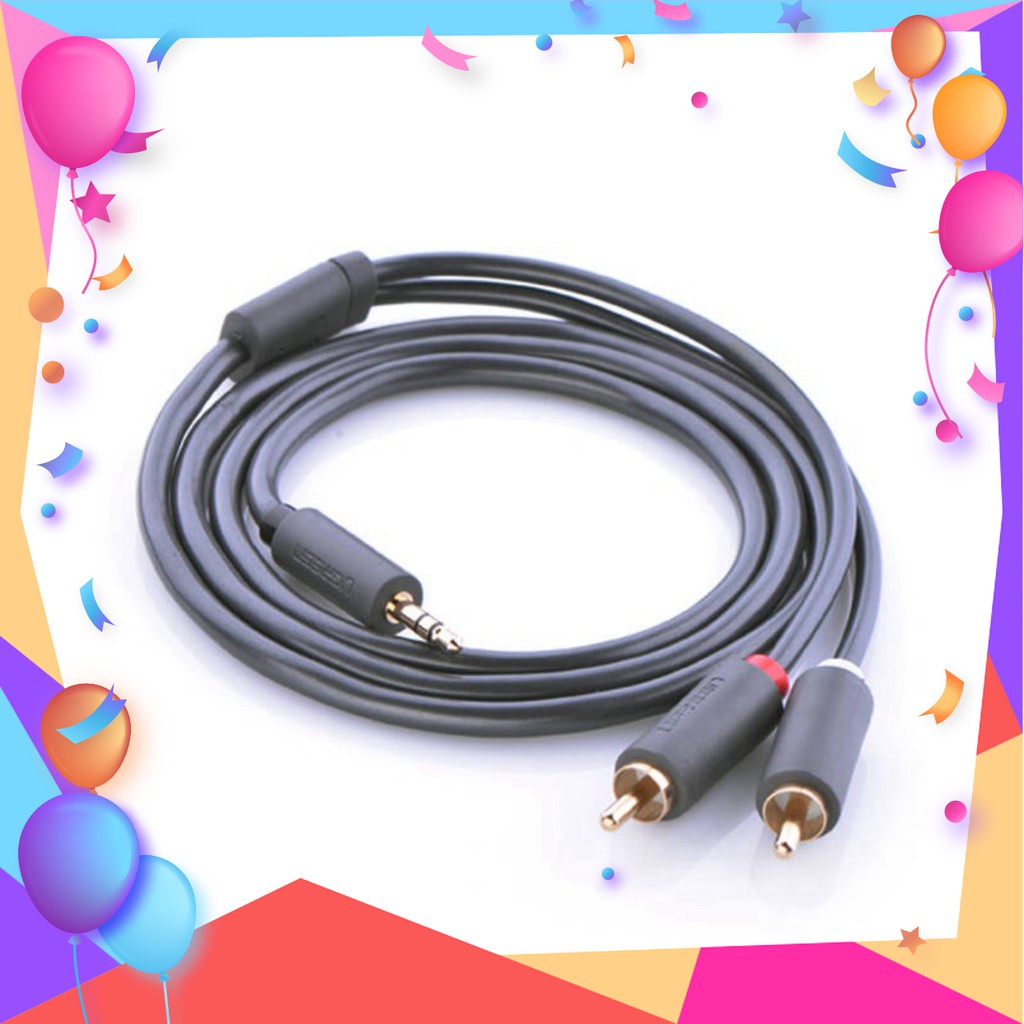 [CHÍNH HÃNG] Dây chuyển đổi 3.5mm ra 2RCA (HOA SEN) dài từ 1-10m UGREEN AV102 | Shopee Việt Nam
