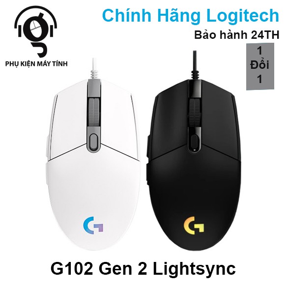 Chuột Gaming Logitech G102 Gen 2 Lightsync Chính Hãng DGW BH 24 Tháng | Shopee Việt Nam