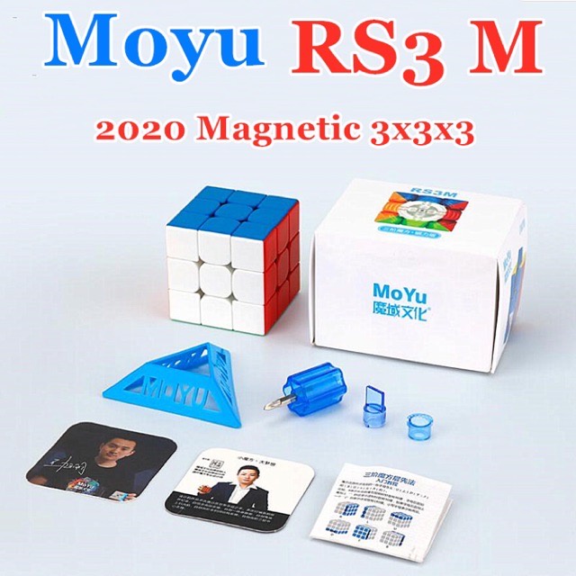 Rubik Moyu RS3M 2020 stickerless mod (Maglev, Double M, Magcore ...