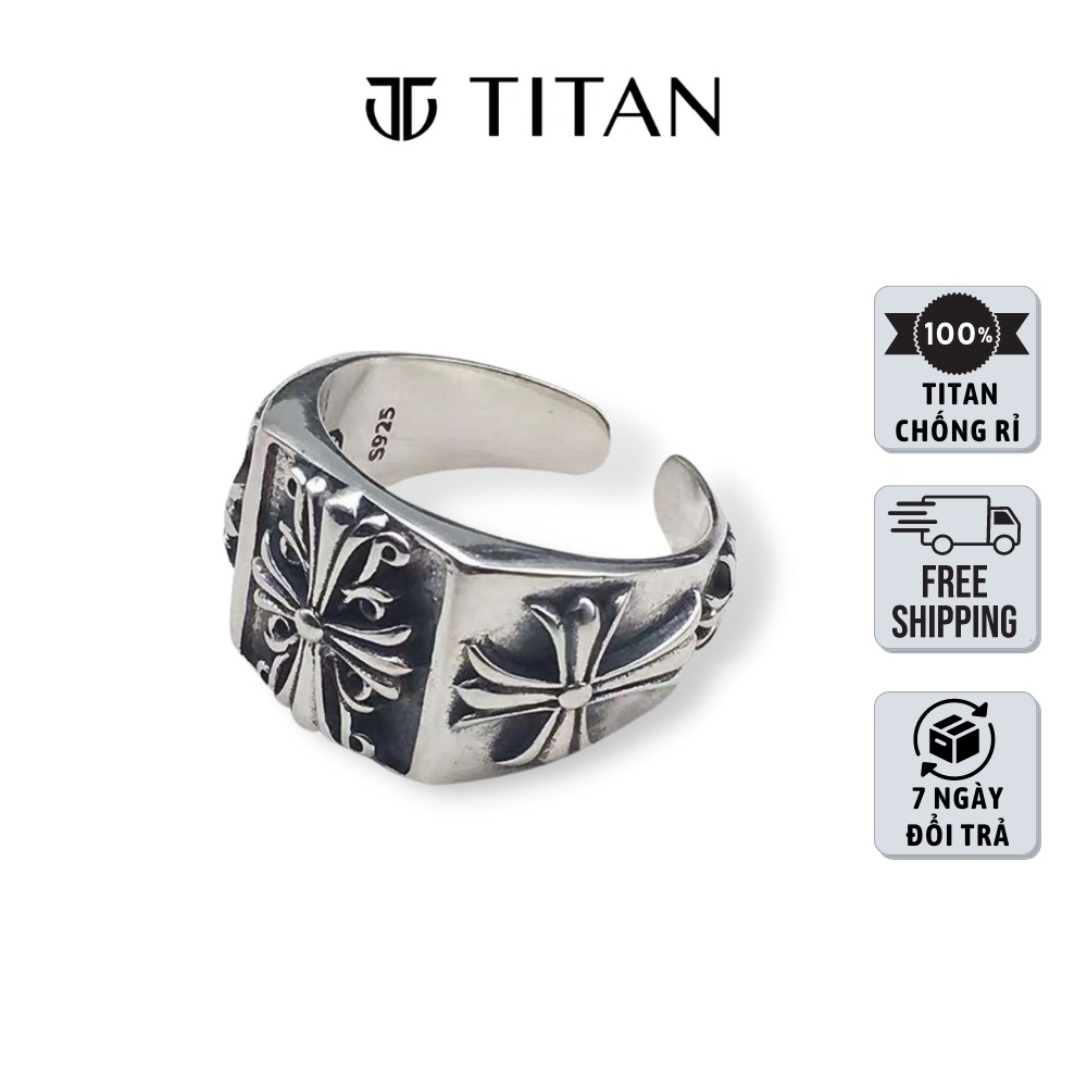 Nhẫn Nam Nữ CH Thời Trang, Nhẫn Chrome Hearts Unisex Freesize Bông Hoa Thánh Giá Iris Màu Đẹp ...