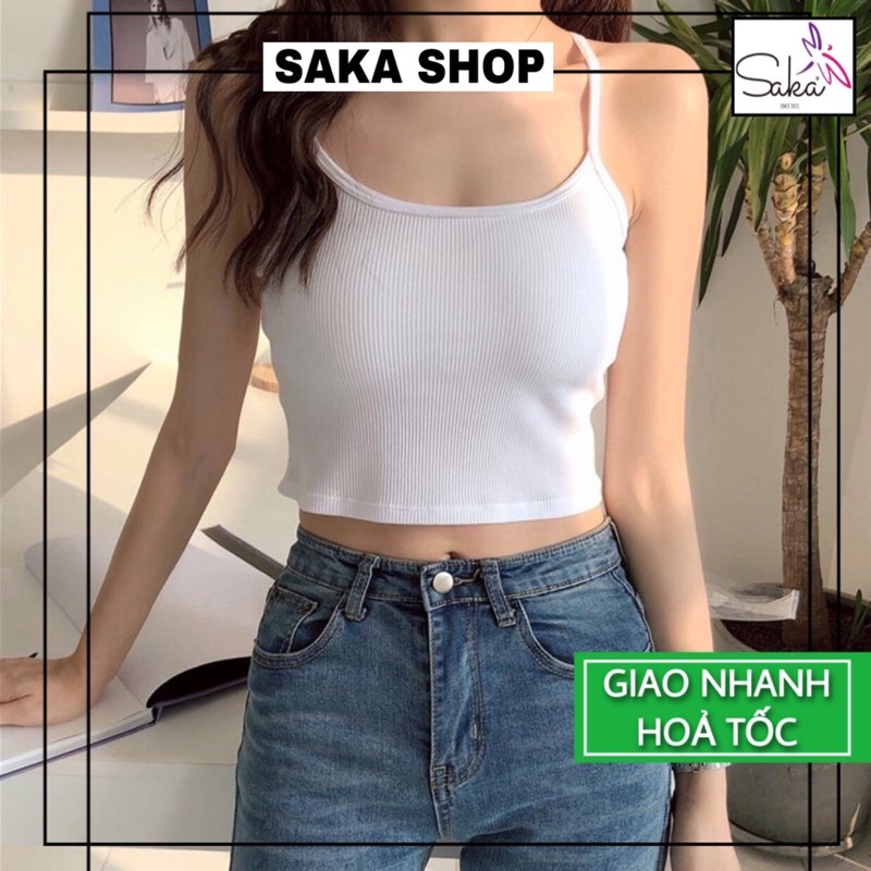 Áo 2 dây thun nữ trơn màu vải dày nhiều màu | Shopee Việt Nam
