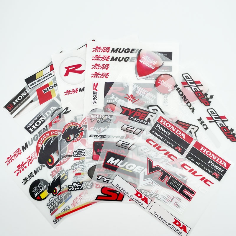 Sticker Dán Trang Trí Cửa Sổ Xe Hơi Honda Mugen XR-V CR-V UR-V CR-Z Fit Pilot Typer VTEC CIVIC ...