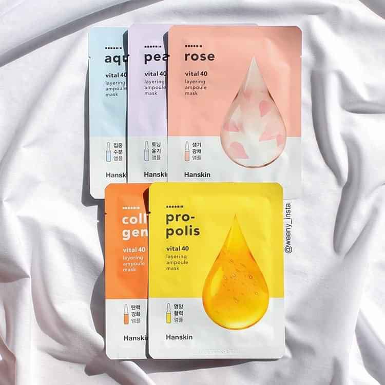 MẶT NẠ HANSKIN VITAL 40 LAYERING AMPOULE MASK | Shopee Việt Nam