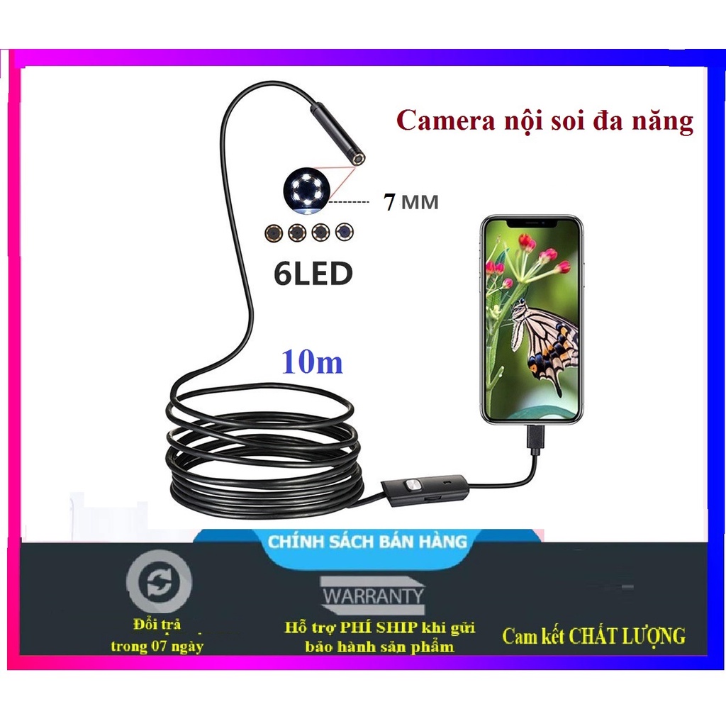 Camera nội soi chống nước 2in1-7mm-dài 10m | Shopee Việt Nam