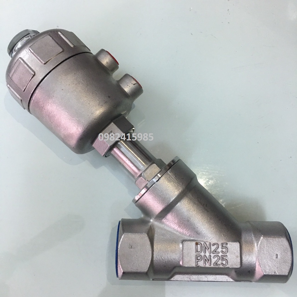 Van Xiên điều khiển bằng khí nén(van chữ Y) DN25 (ren 34mm) bầu INOX | Shopee Việt Nam