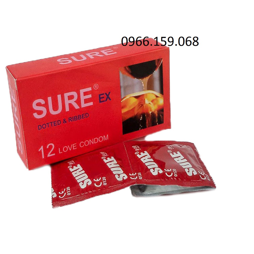 Bao cao su Sure Đỏ (Hộp 12c) | Shopee Việt Nam
